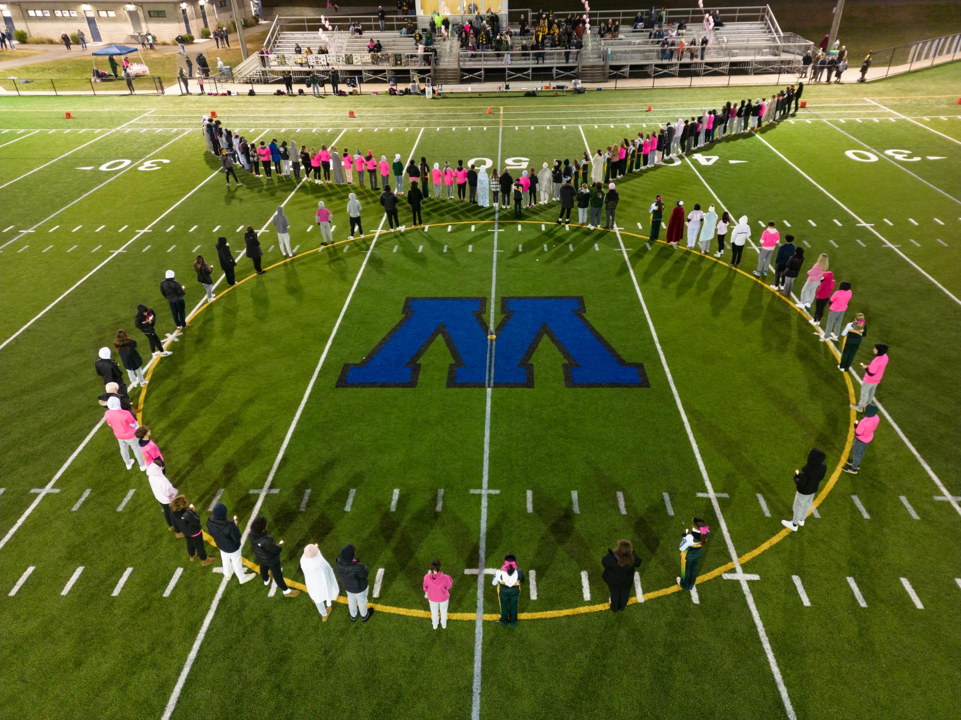 Crusaders Stand Strong against Cancer at Pink Out Game